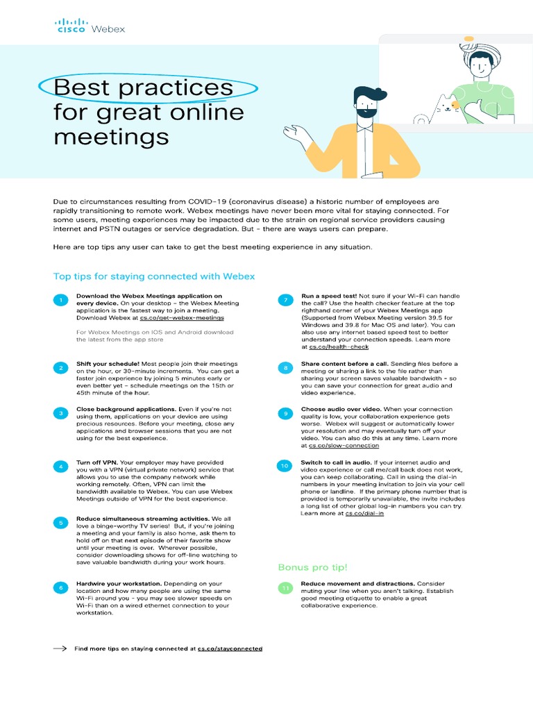 Webex Meetings: Best Practices Guide | PDF | Virtual Private Network ...