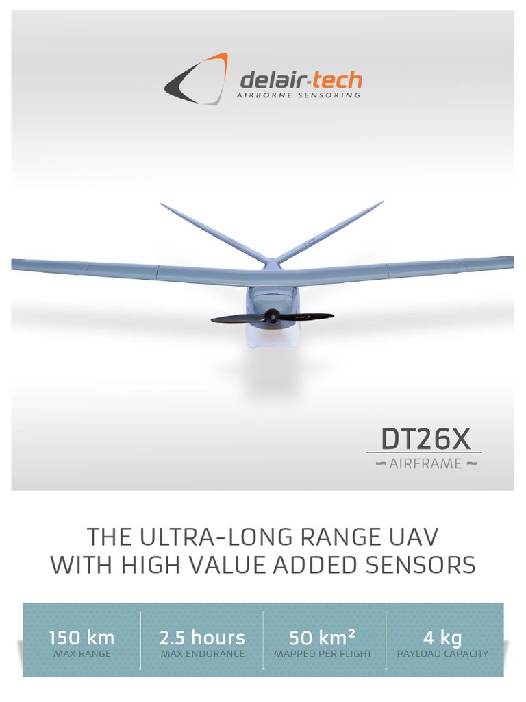The Ultra-Long Range Uav With High Value Added Sensors: 150 KM 2.5 ...