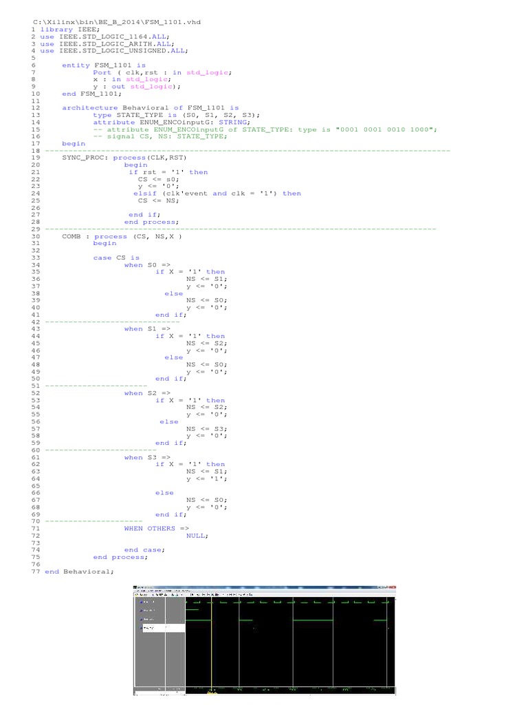 VHDL FSM Design for Engineers | PDF