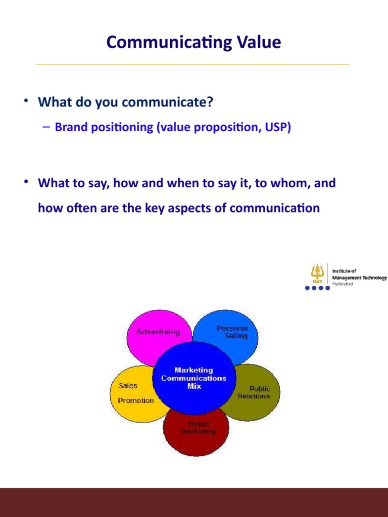 Communicating Value: - What Do You Communicate? | PDF | Marketing ...