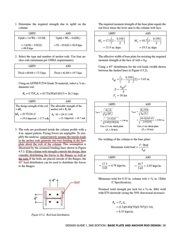 Base Plate Design and Load Analysis | PDF | Civil Engineering ...