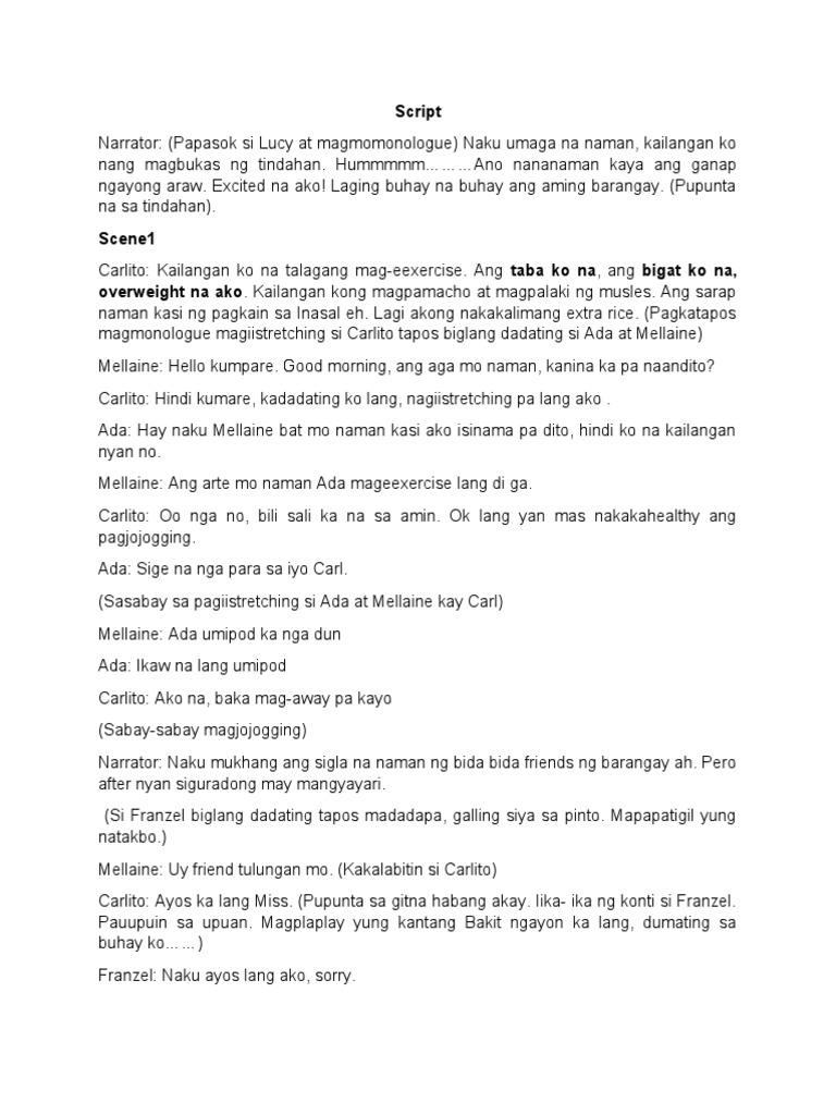 Script:Tsismisan at Umpukan | PDF