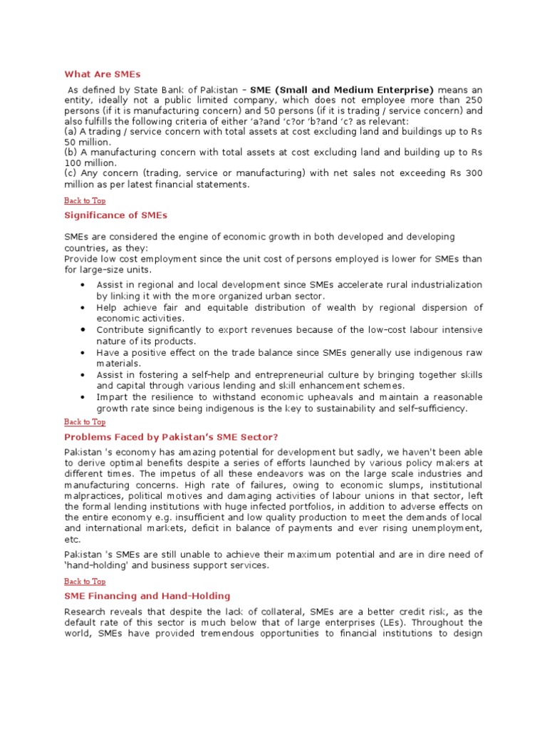 What Are SMEs | PDF | Small And Medium Sized Enterprises | Employment