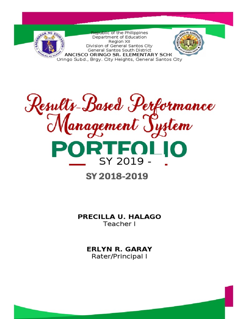 RPMS Portfolio COVER | PDF