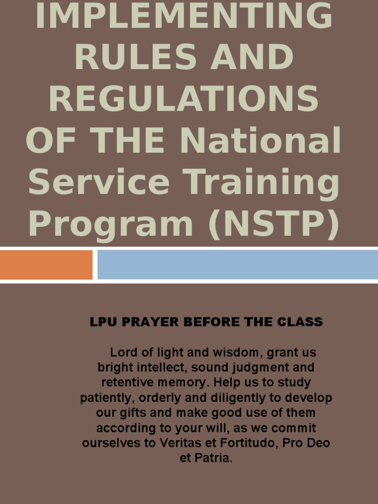 NSTP1-Chapter 1 - Rules, Regulations of NSTP | PDF | Volunteering | Community