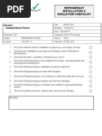 Duct Inspection Checklist | PDF | Duct (Flow) | Civil Engineering