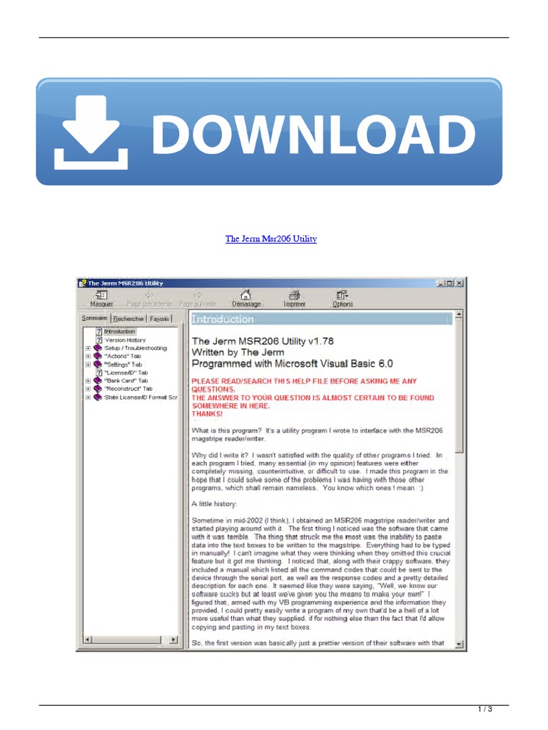Jerm MSR206 Utility Software Download | PDF | Multimedia | Media Technology