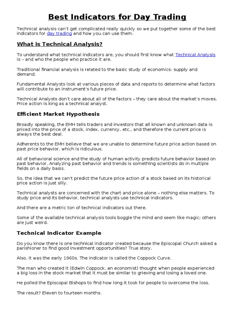 Top Indicators for Day Trading Success | PDF | Technical Analysis | Day ...