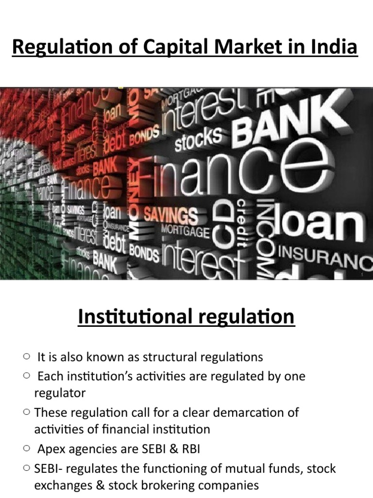 Regulation of Capital Market in India | PDF | Reserve Bank Of India ...