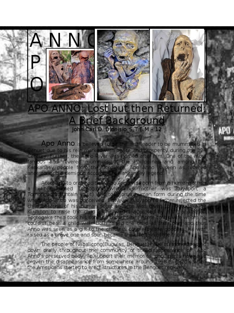 Anno P O: APO ANNO: Lost But Then Returned A Brief Background | PDF