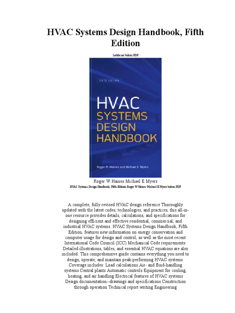 HVAC Systems Design Handbook, Fifth Edition: Ladda Ner Boken PDF | PDF HVAC Systems Design Handbook, Fifth Edition: Ladda Ner Boken PDF | PDF