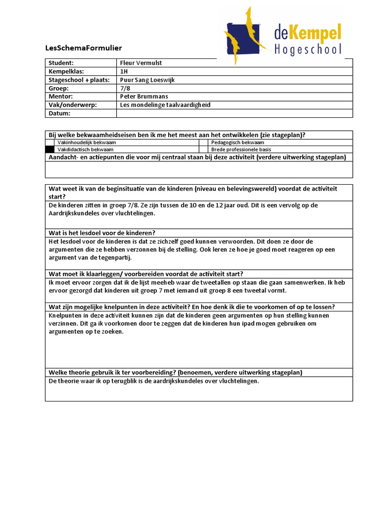 Les Mondelinge Taalvaardigheid | PDF