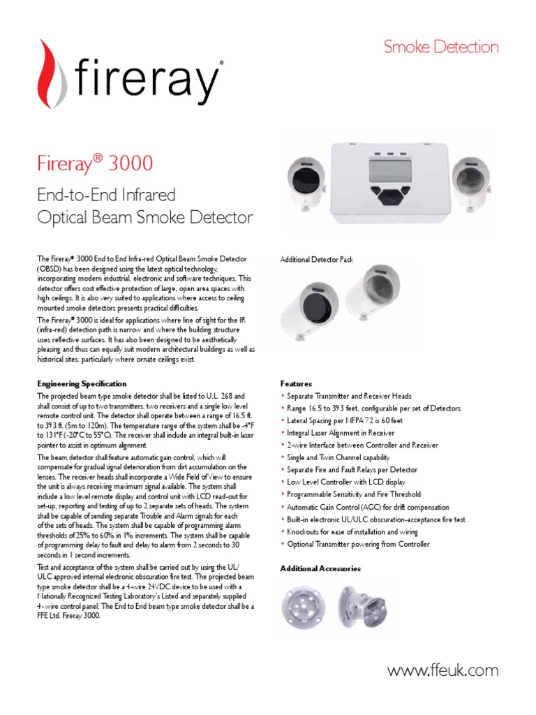 FFE Fireray 3000 Datasheet US | PDF | Infrared | Optics