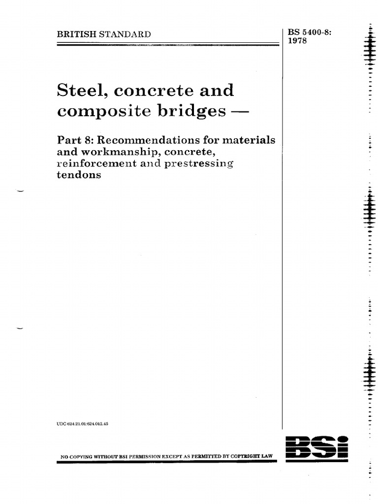 1 BS 5400 8 1978 Steel Concrete and Composite Bridges Specification For ...