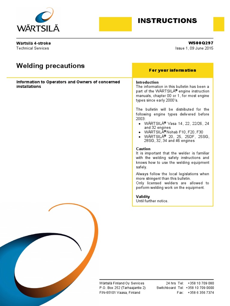 Welding Precautions: Instructions | PDF | Electrostatic Discharge | Welding