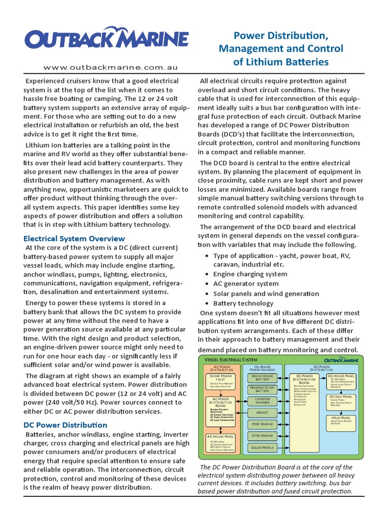Power Distribution and Battery Management | PDF | Alternating Current ...
