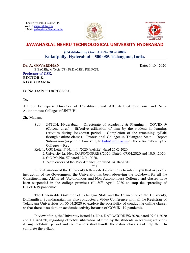 JNTUH Extension | PDF | Lecture | Massive Open Online Course