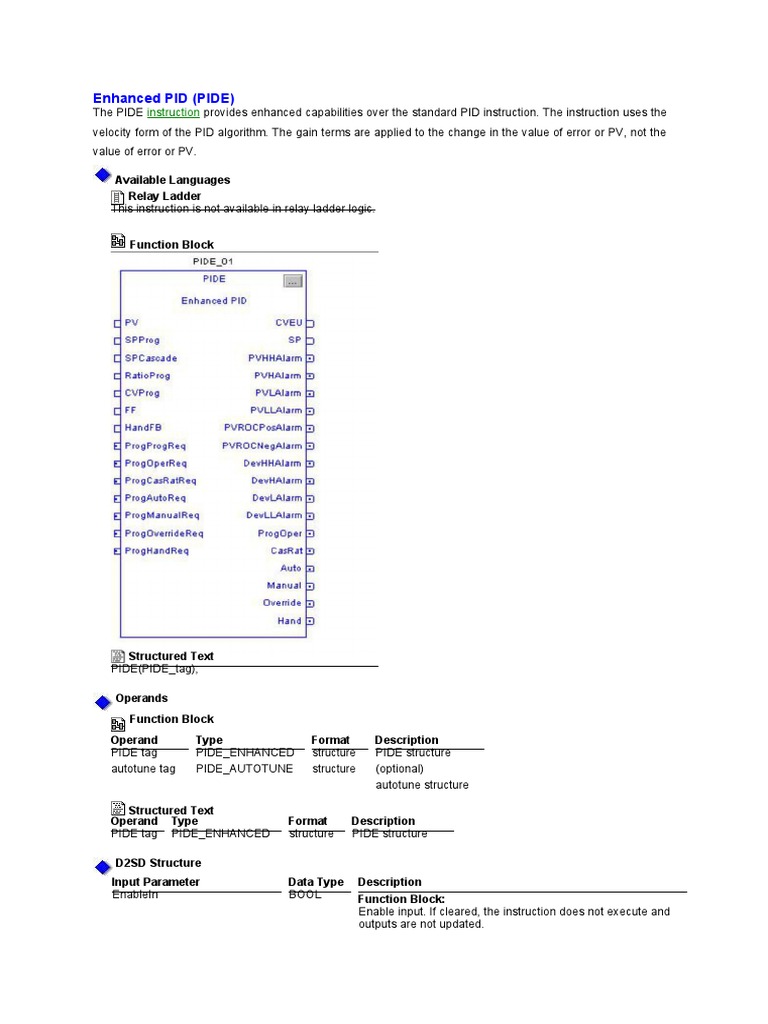 Enhanced PID PIDE | PDF | Control Theory | Input/Output