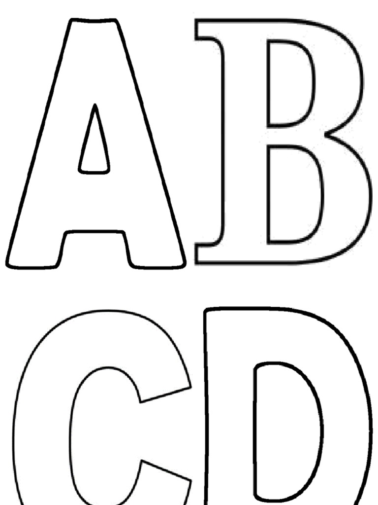 Abecedario Blanco y Negro Grande | PDF