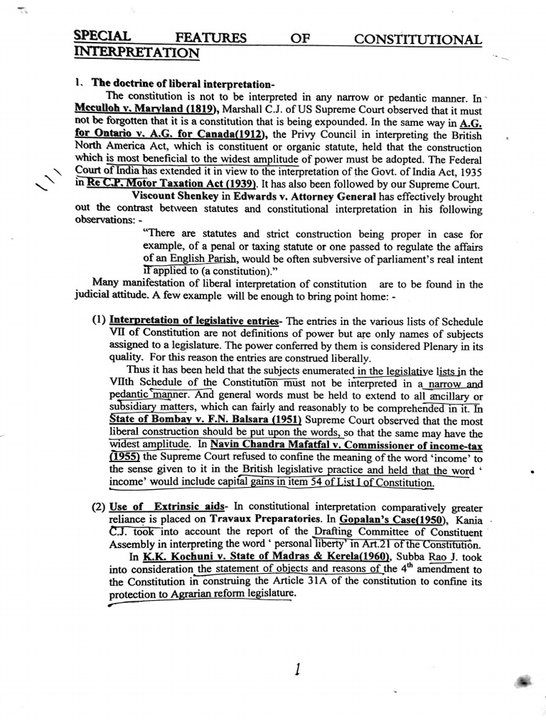 Constitutional Interpretation | PDF