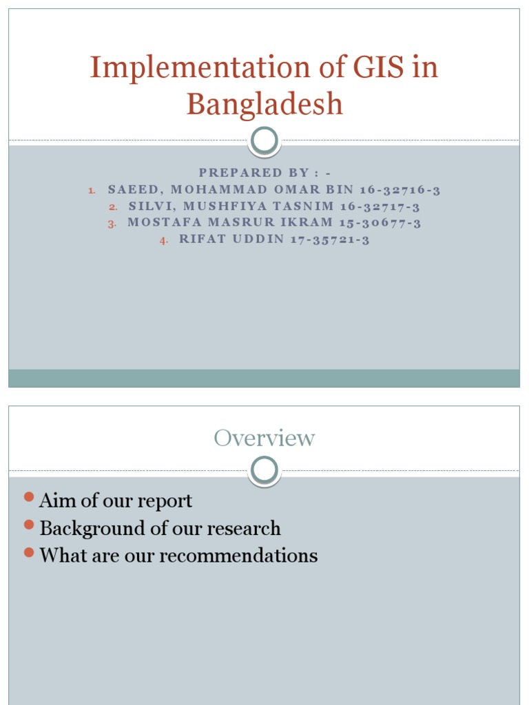 Implementation of GIS in Bangladesh | PDF