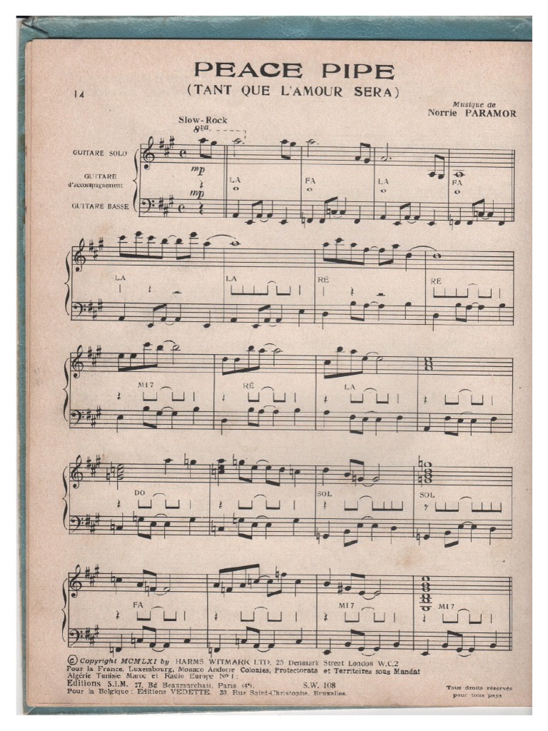 Peace Pipe The Shadows | PDF