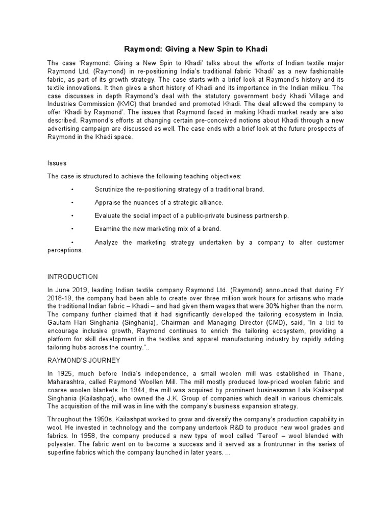 Raymond | PDF | Woolen | Textiles