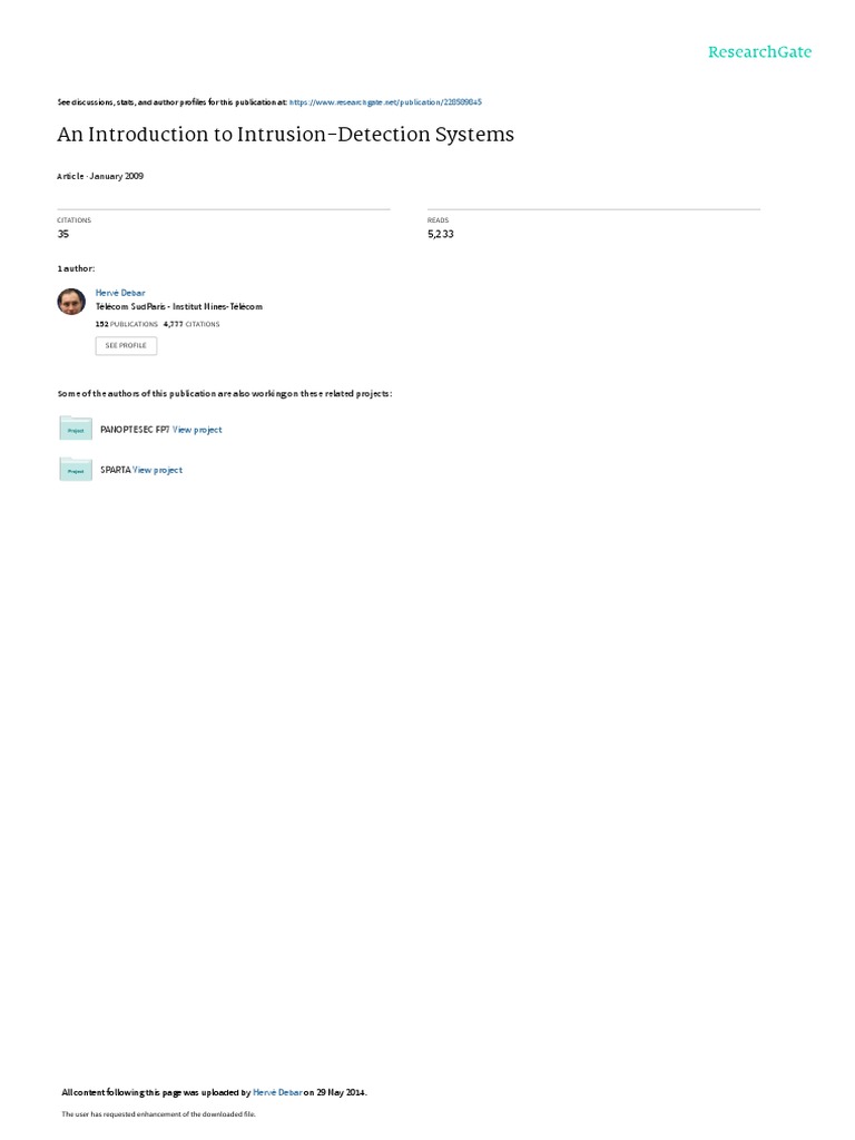 An Introduction To Intrusion-Detection Systems | PDF | Denial Of ...