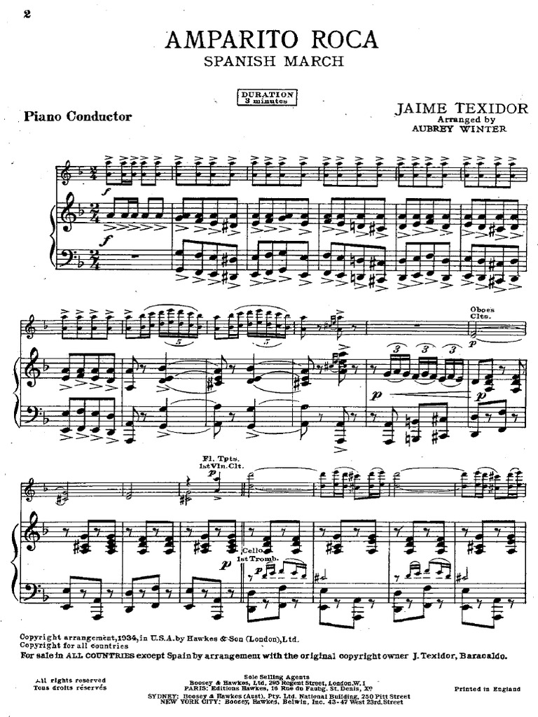 Amparito Roca - Piano PDF | PDF