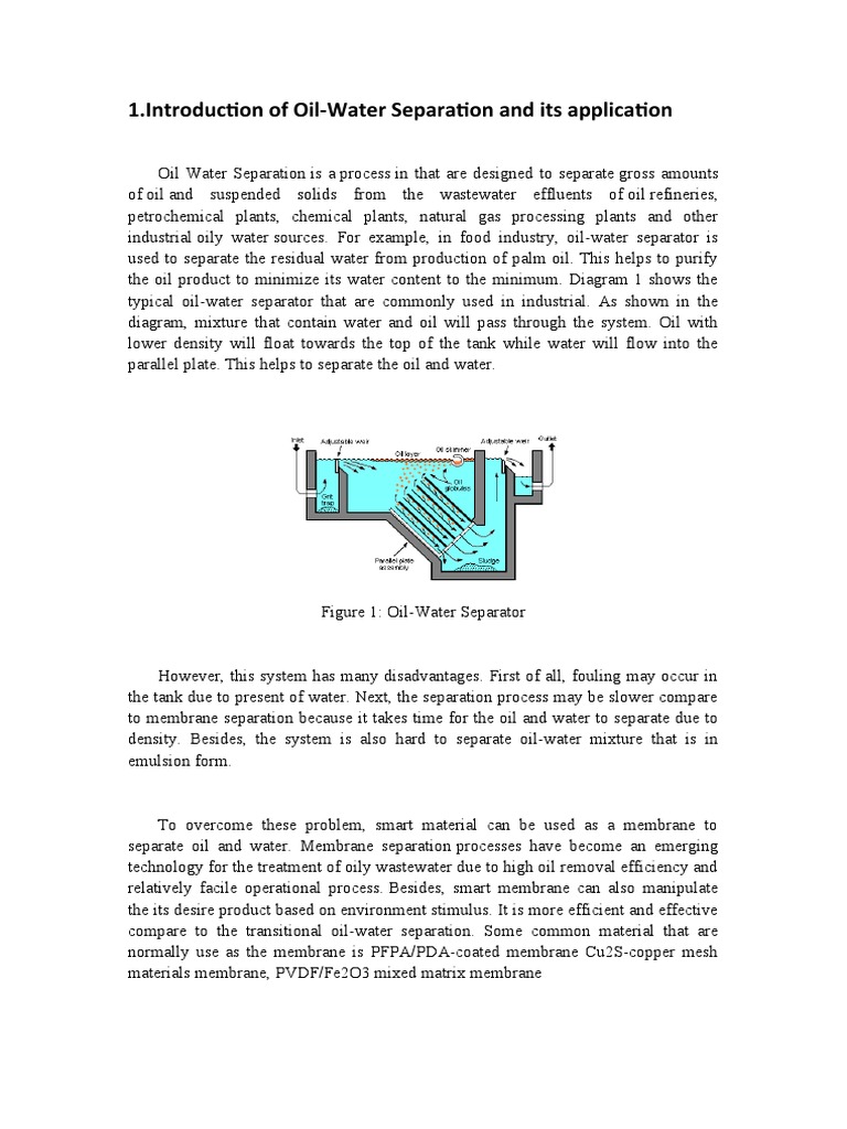 Separation Using Membrane - Water&oil | PDF | Chemical Process ...