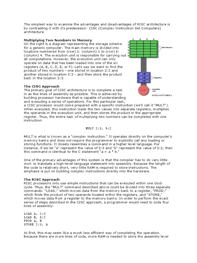 Cisc Vs Risc Pdf Electronic Design Central Processing Unit 