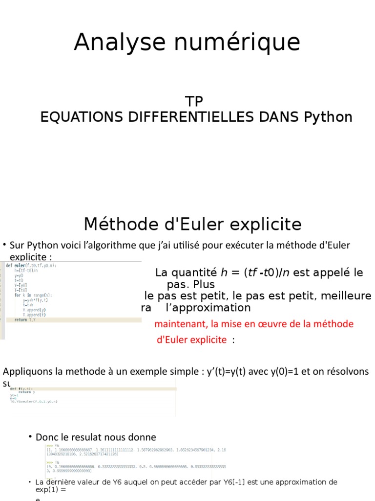 Analyse Numerique | PDF