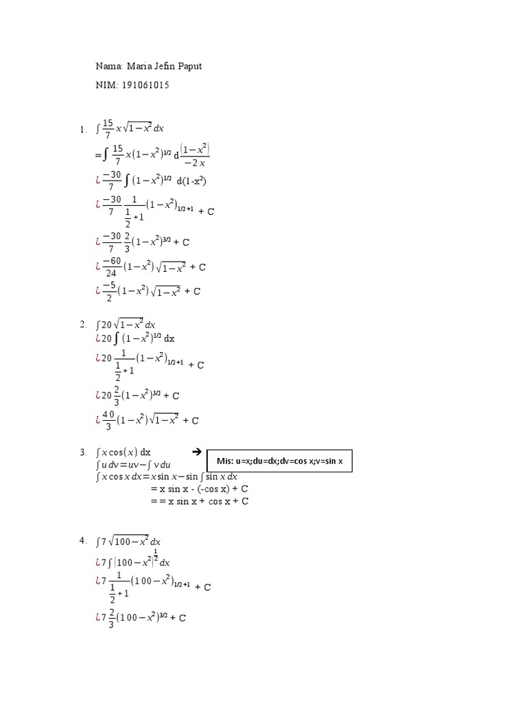 Tugas Kalkulus | PDF