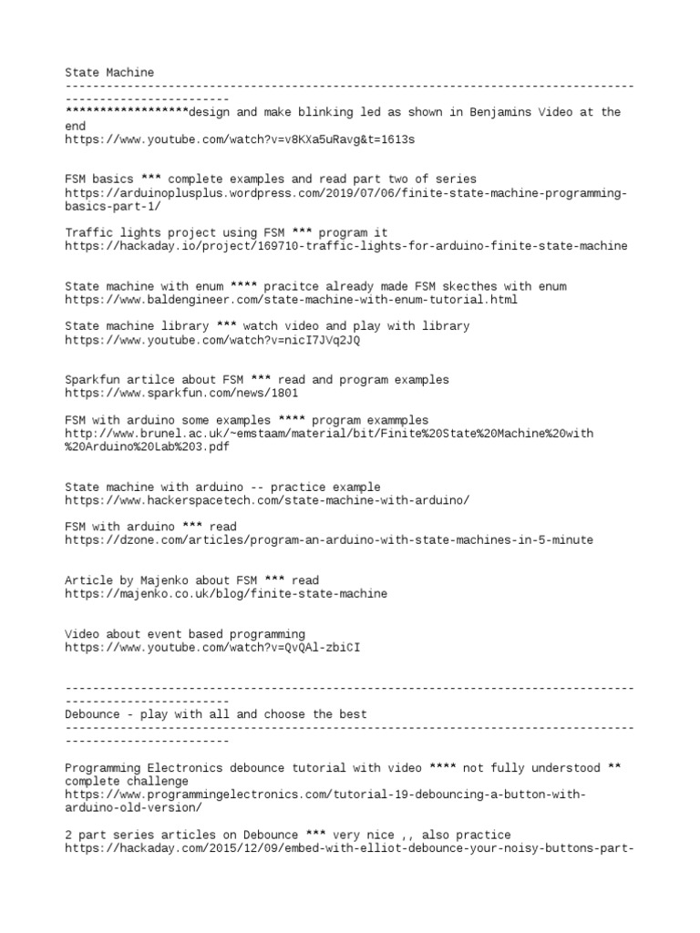Arduino Task List | PDF | Computer Engineering | Software Engineering
