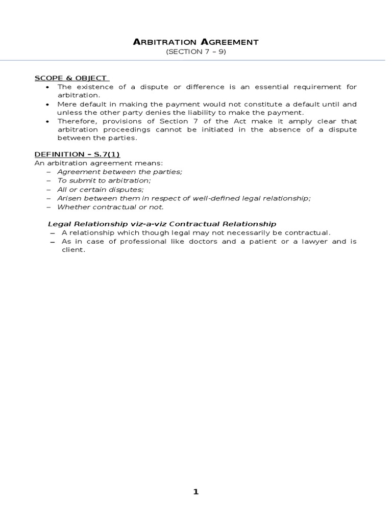 Types and Constituents of Arbitration Agreements | PDF | Arbitration ...