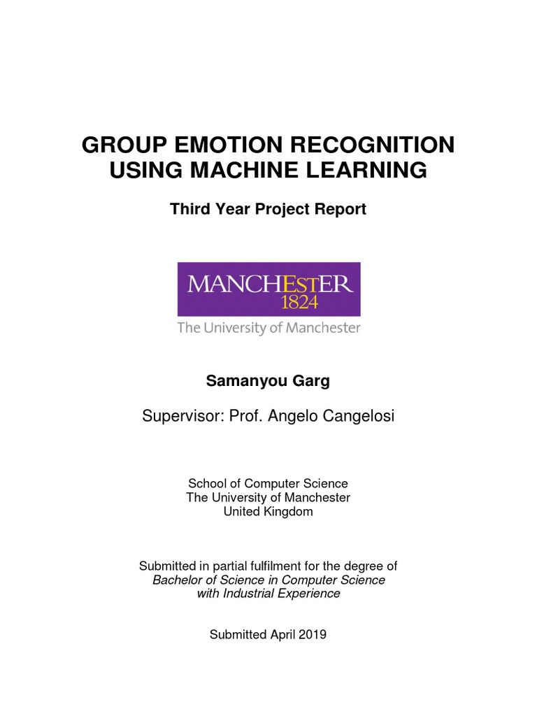 Group Emotion Recognition Using Machine Learning: Third Year Project ...