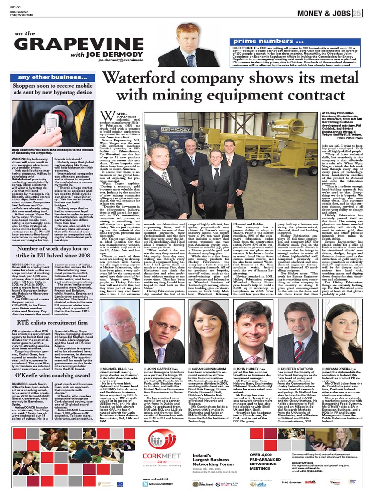 Wyatt Yeager Newspaper Interview Article Regarding Mining | PDF ...