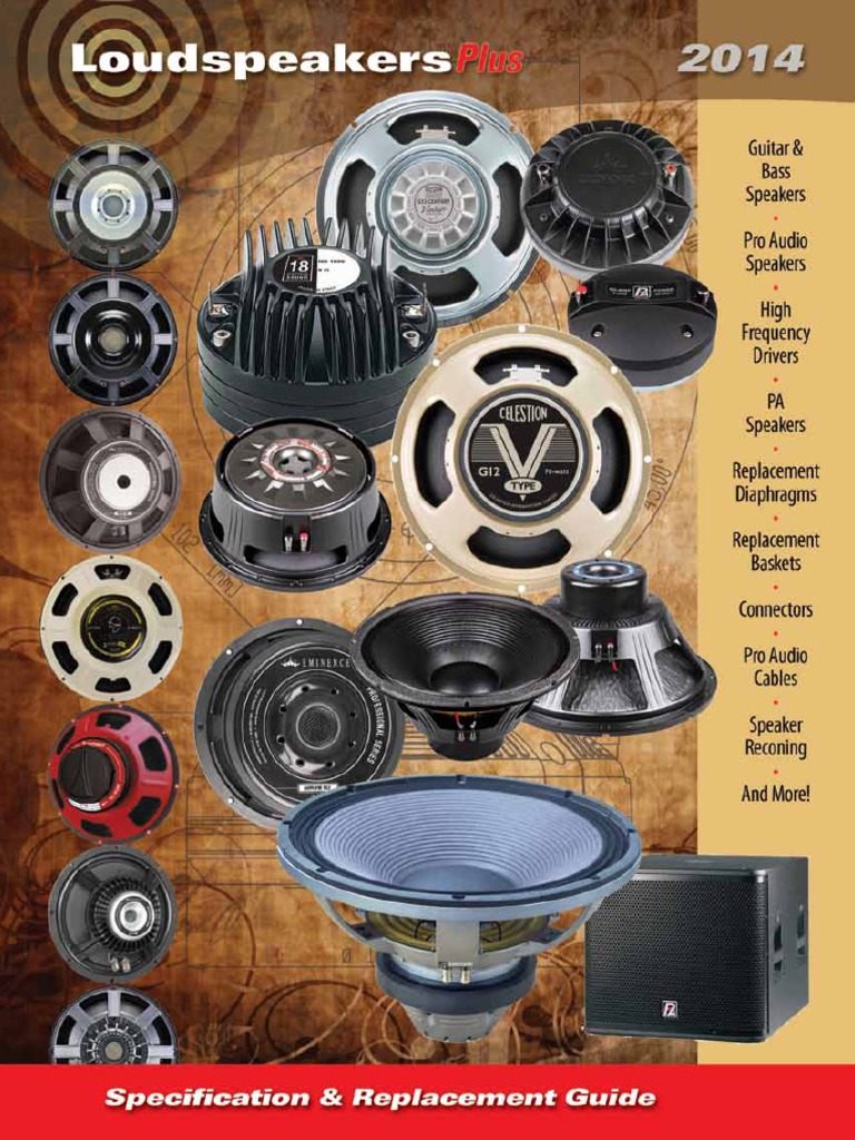 Speaker Parts Catalog PDF | PDF | Loudspeaker | Audio Electronics