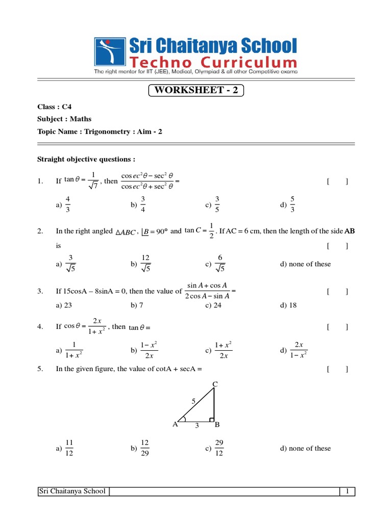 Maths C4 - Worksheet - 2 Final PDF | PDF | Complex Analysis | Special Functions