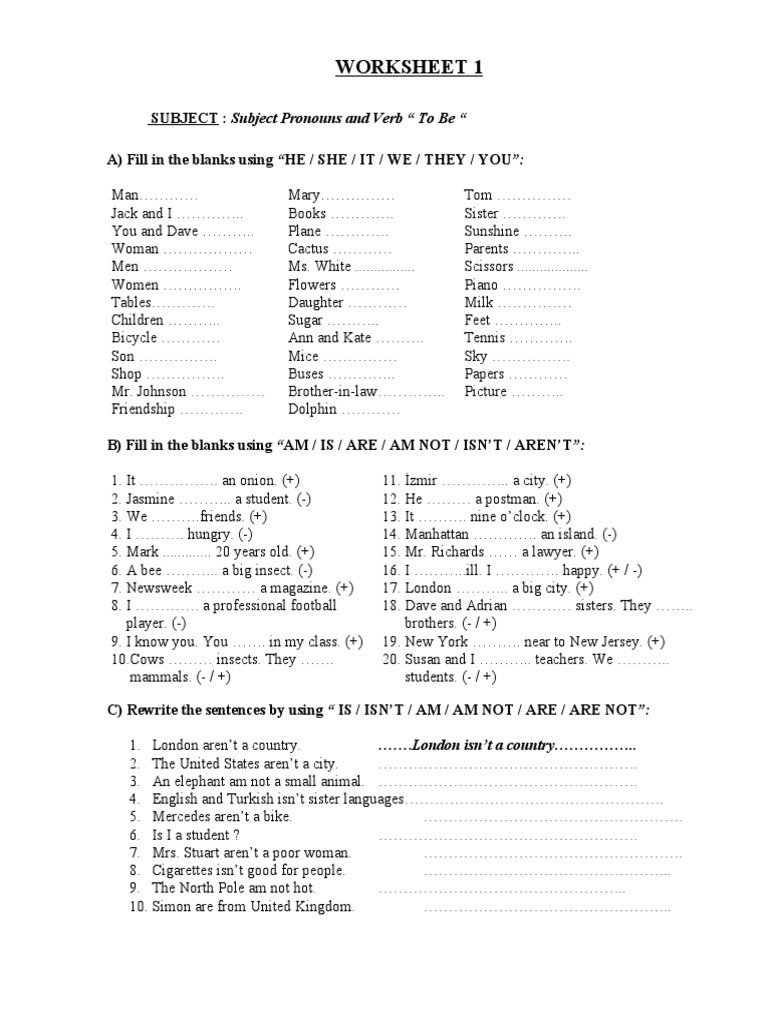 04 Guía 1 Verb to be | PDF