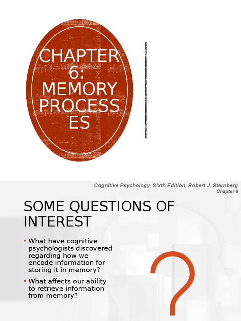 6: Memory Process ES | PDF | Memory | Recall (Memory)
