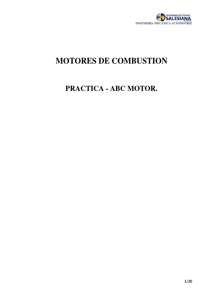 Abc Motor | PDF | Distribuidor | Motor de combustión interna