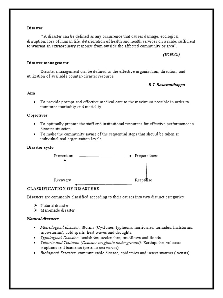 Disaster | PDF | Natural Disasters | Emergency Management