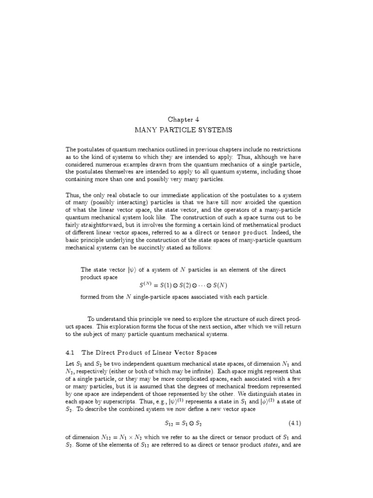 Many Particle Systems | PDF | Spin (Physics) | Elementary Particle