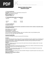Ammonium Hydroxide Safety Data Sheet | PDF | Ammonia | Hazardous Waste