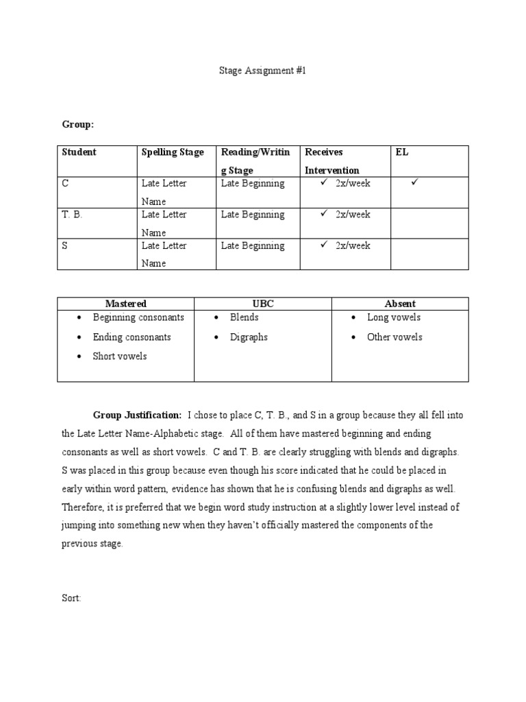 Stage Assignment1 | PDF | Consonant | Communication