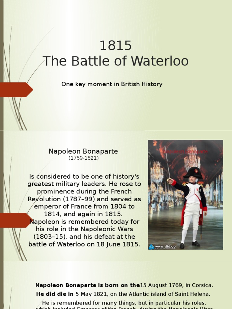 The Battle of Waterloo | PDF | Battle Of Waterloo | Arthur Wellesley