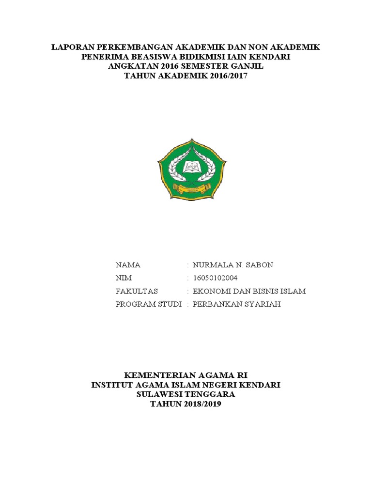 Contoh Laporan Perkembangan Akademik Dan Non Akademik | PDF