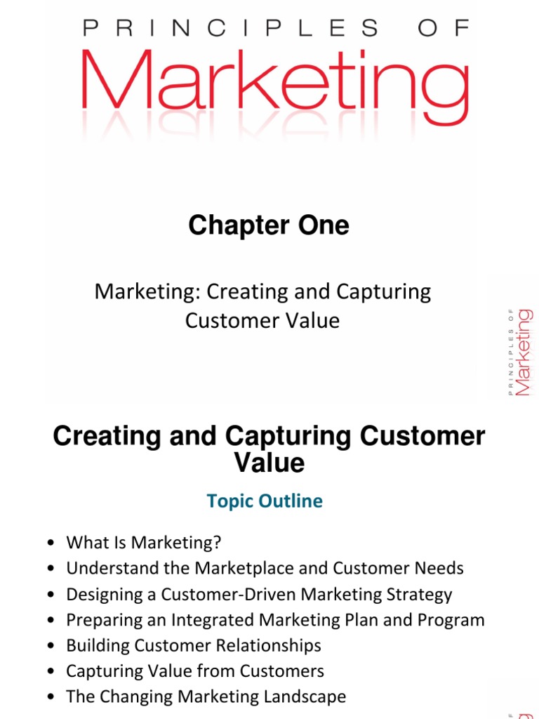 Chapter One: Marketing: Creating and Capturing Customer Value | PDF | Marketing | Marketing Strategy