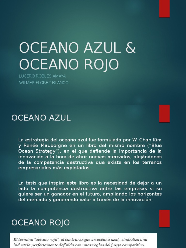 Oceano Azul & Oceano Rojo | PDF | Innovación | Mercado (economía)